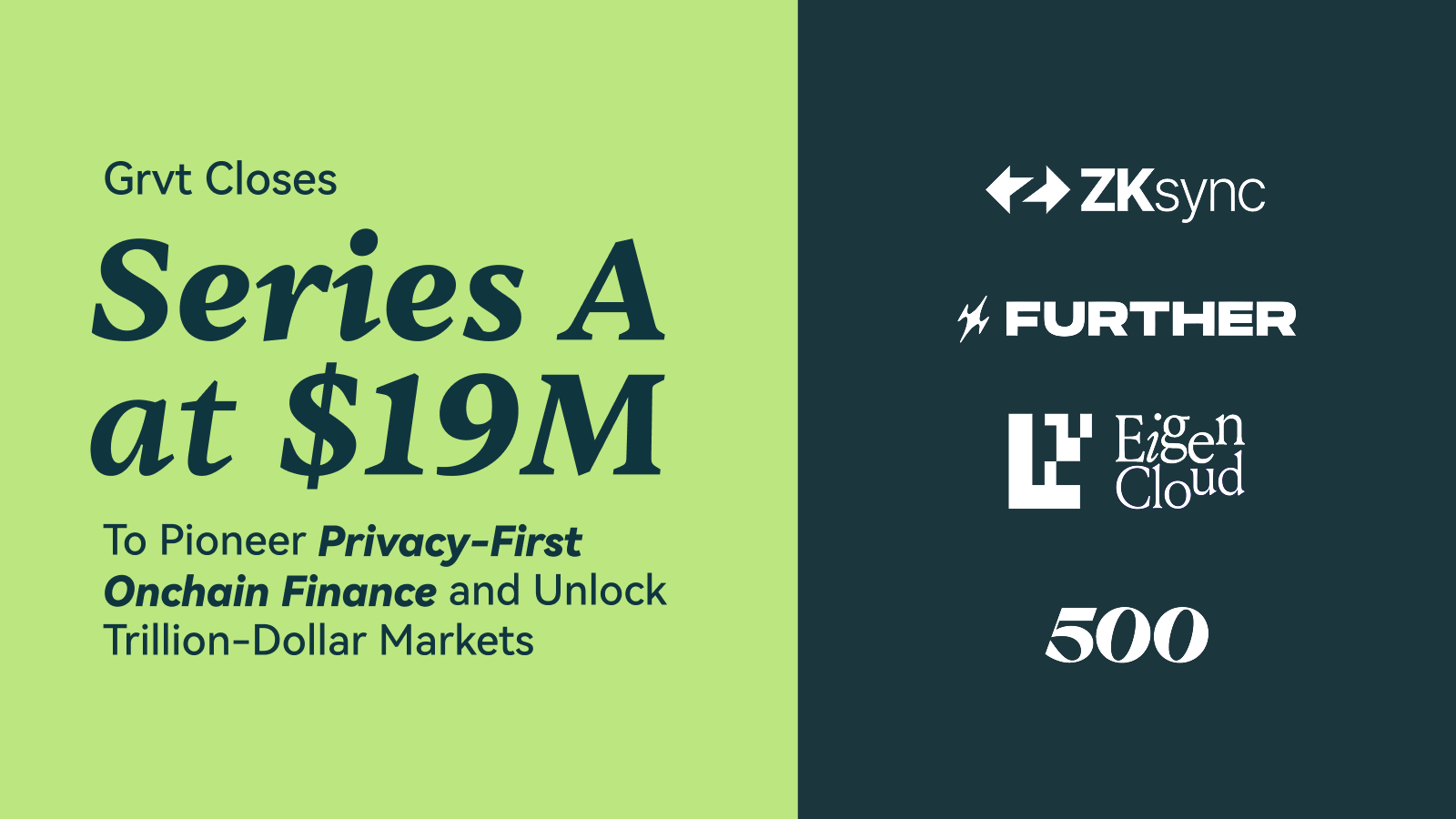 Grvt Raises $19M to Pioneer Privacy-First Onchain Finance and Unlock Trillion-Dollar Markets